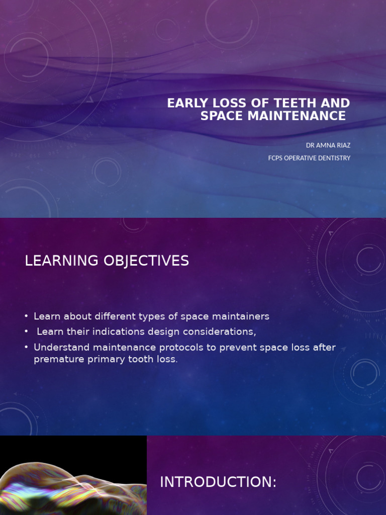 Managing Early Tooth Loss in Children | PDF | Dental Anatomy ...