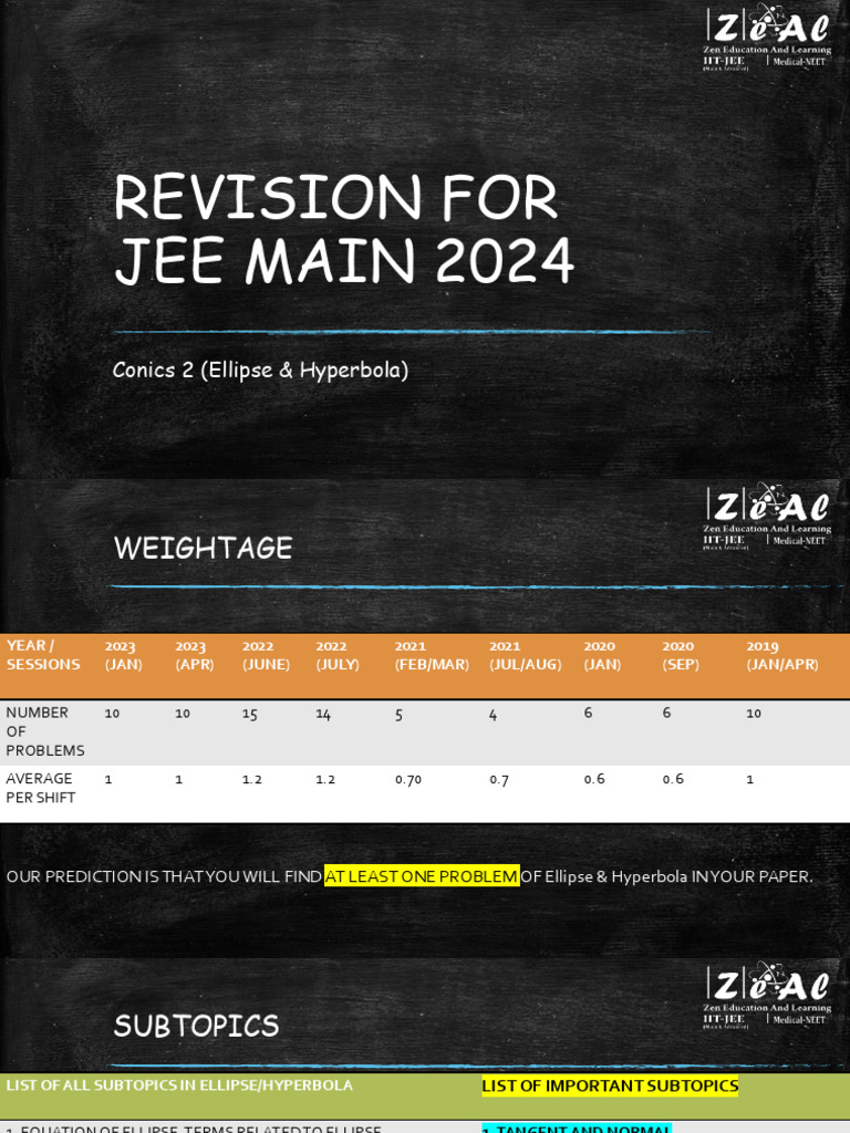 Conic 2 (Ellipse & Hyperbola) | PDF | Ellipse | Perpendicular