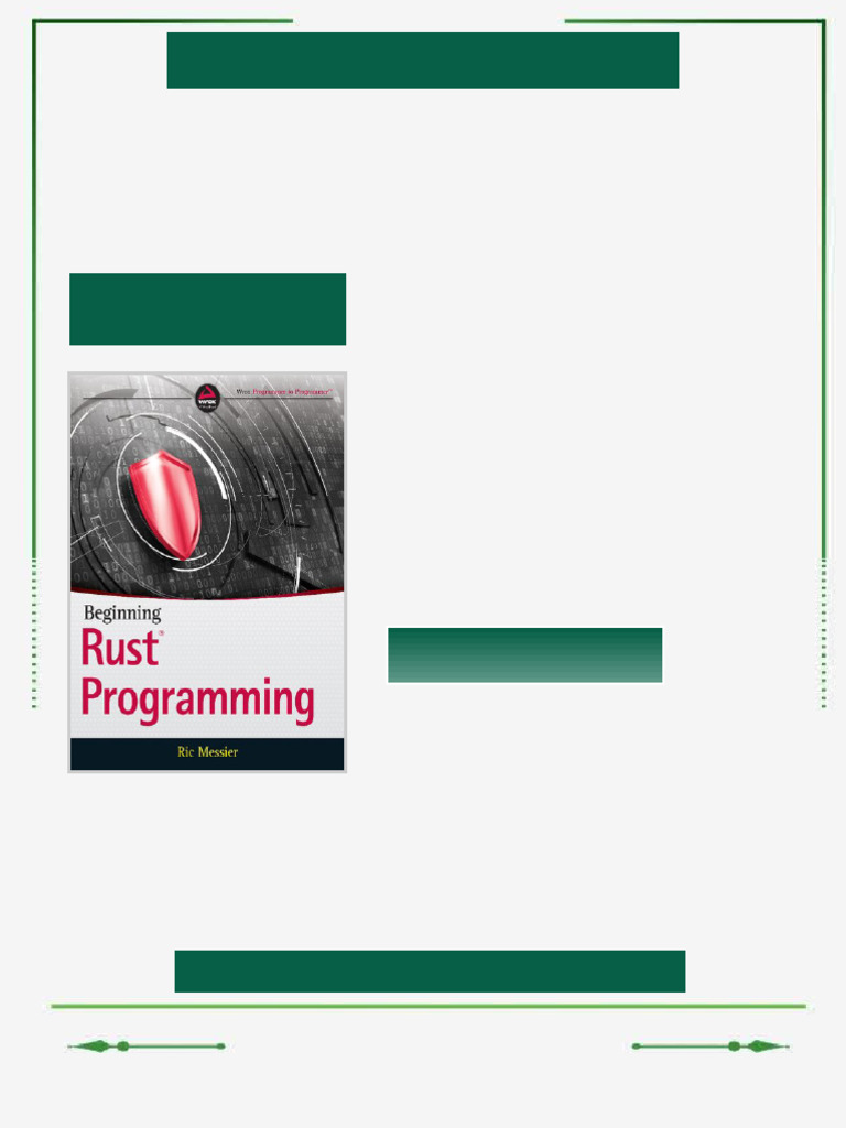 Beginning Rust Programming 1st Edition Ric Messier Ebook Full Story