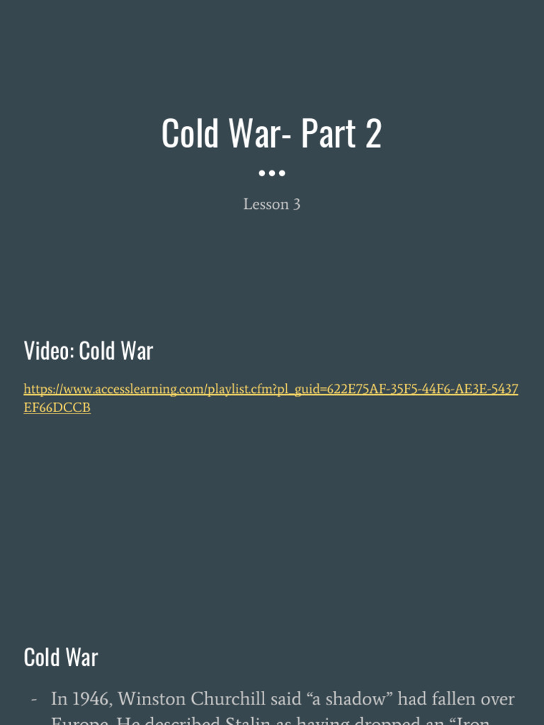 3a Cold War Part 2 | PDF