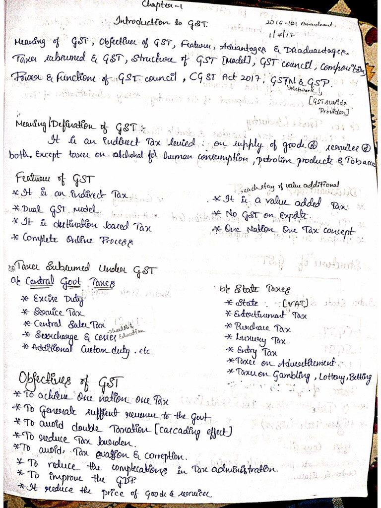 GST Notes | PDF