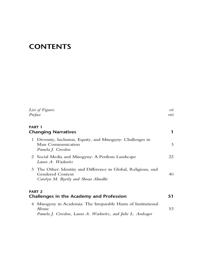 Women in Mass Communication Diversity Equity and I... - (Table of ...