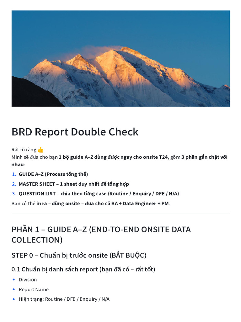 BRD Report Double Check | PDF