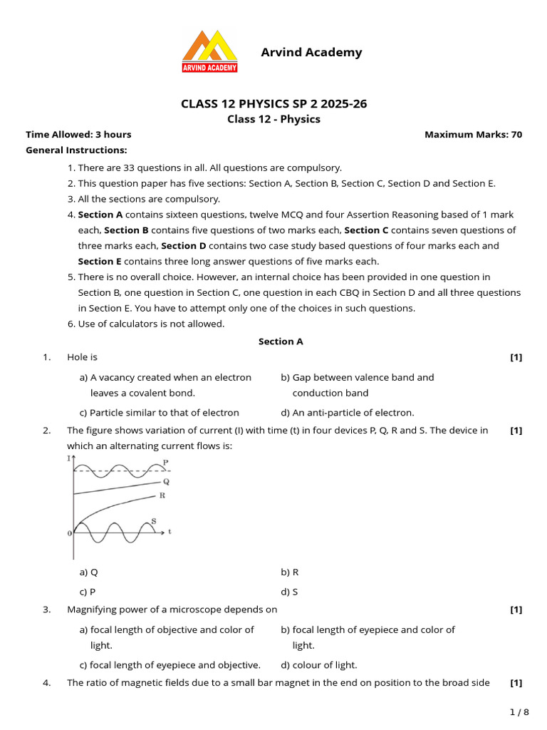 Question Sample paper 2_70761806_2025_11_12_16_16 | PDF | Photoelectric ...