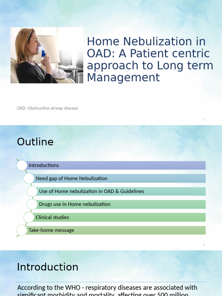 Home Nebulization for OAD Management | PDF | Asthma | Chronic ...