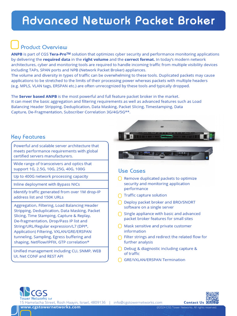 Brochure Advanced Network Packet 01 24 | PDF | Computer Network ...