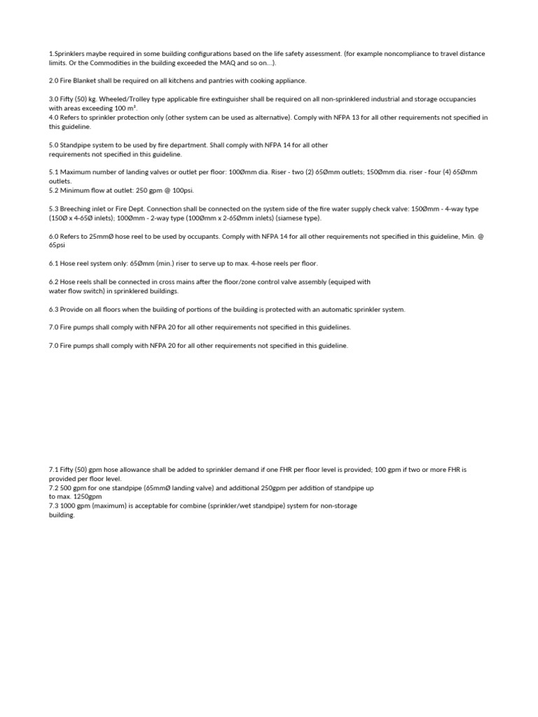 Fire Safety System Requirements Guide | PDF