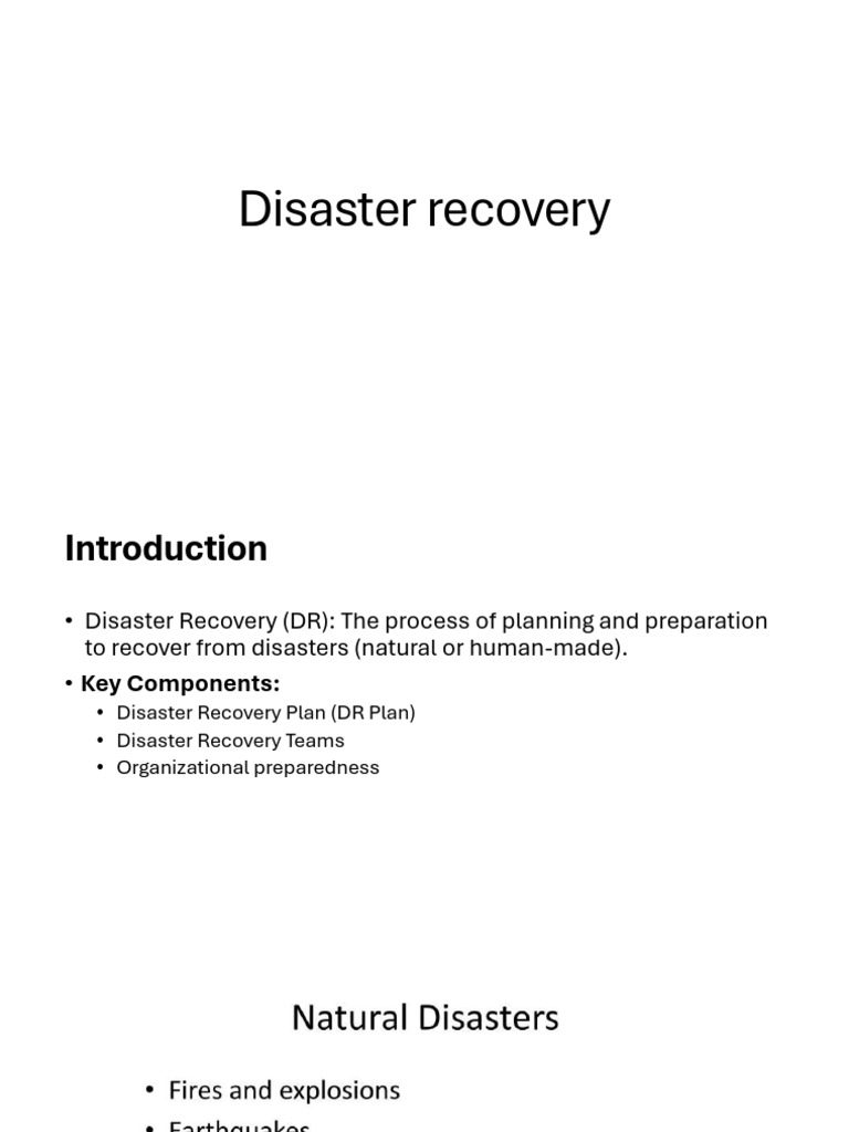 Comprehensive Disaster Recovery Guide | PDF | Emergency Management | Safety