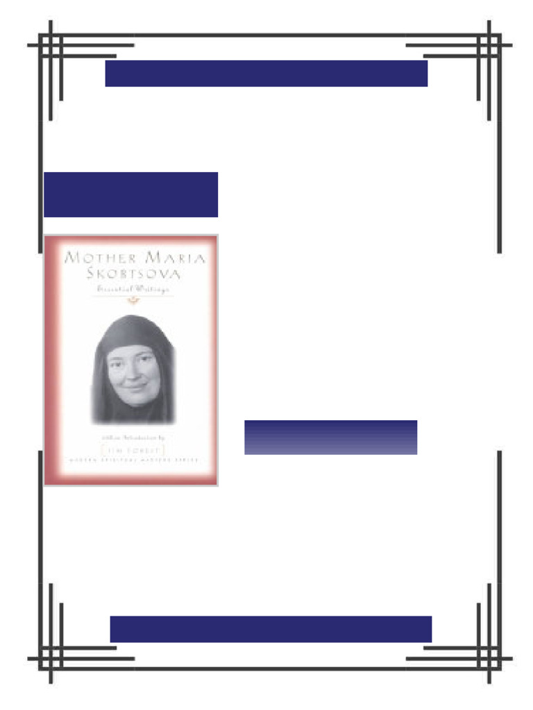 Mother Maria Skobtsova Essential Writings Modern Spiritual Masters ...