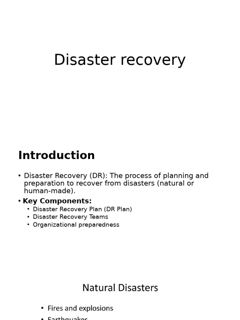 Essential Disaster Recovery Planning Guide | PDF | Safety
