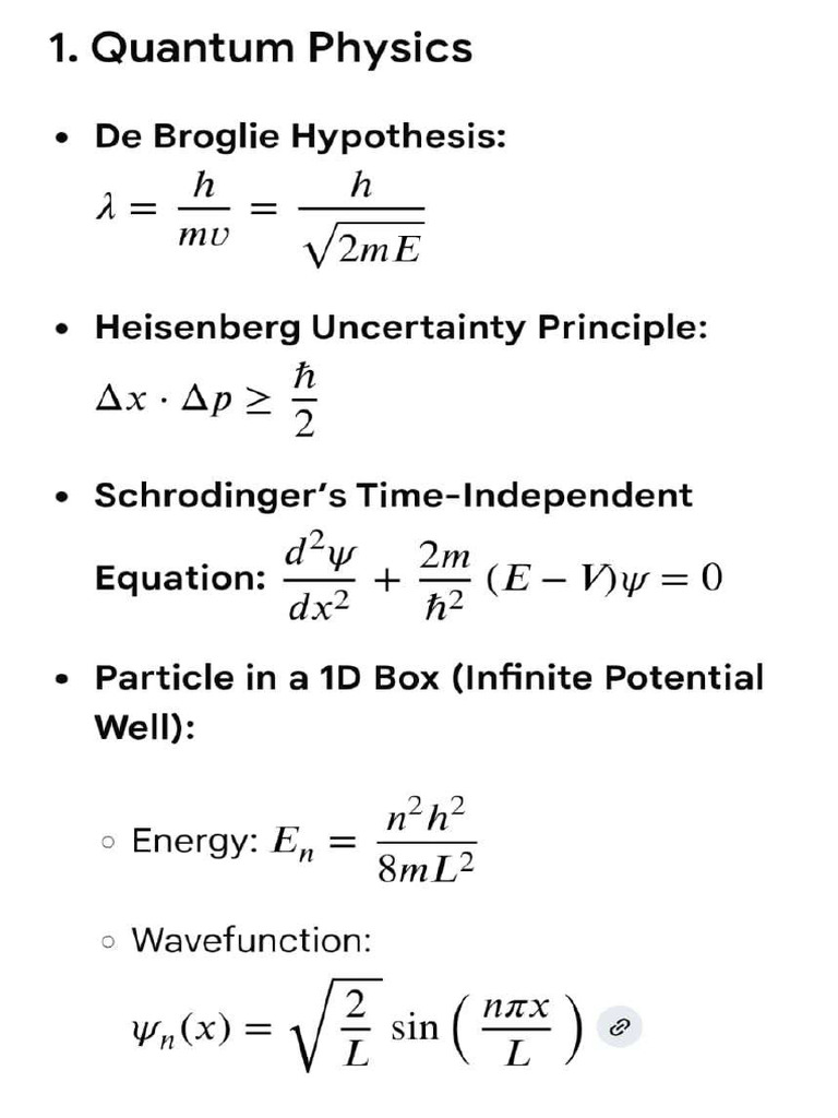 Physics Formula | PDF