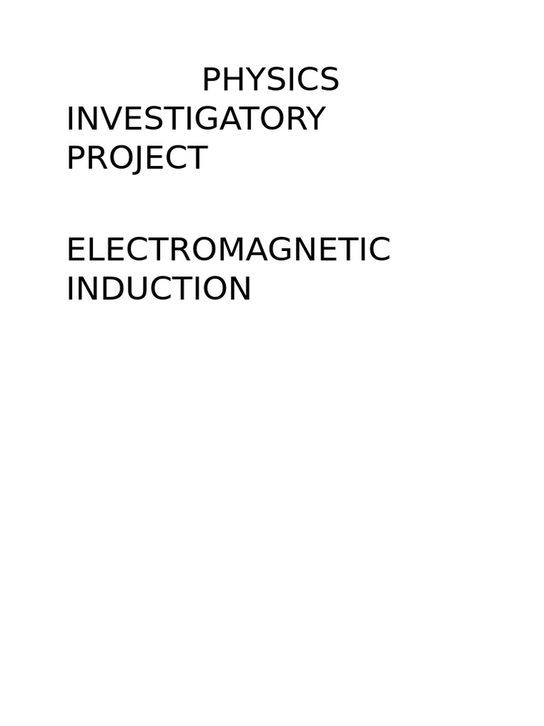Faraday's Law of Electromagnetic Induction | PDF | Electromagnetic ...