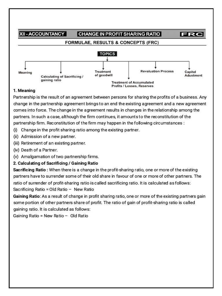 Change in PSR Class 12 | PDF | Balance Sheet | Goodwill (Accounting)