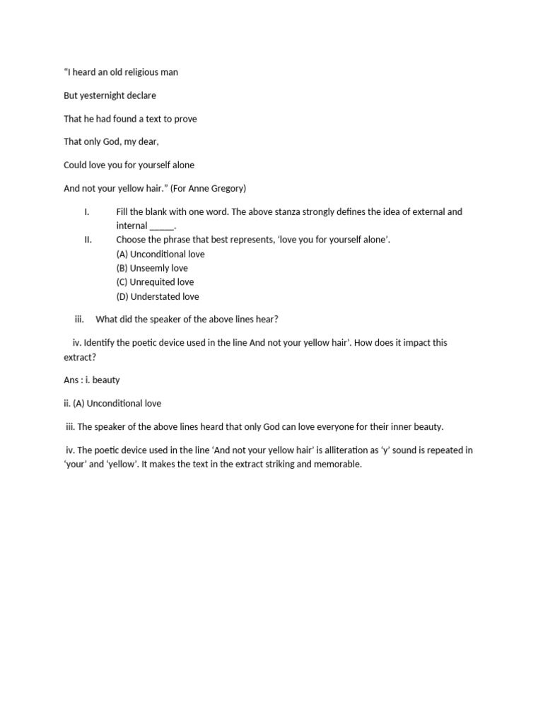 For Anne Gregory | PDF