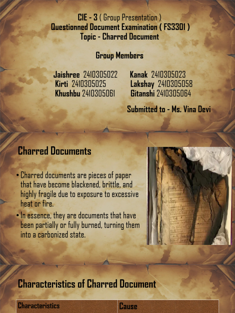Handling and Deciphering Charred Documents | PDF