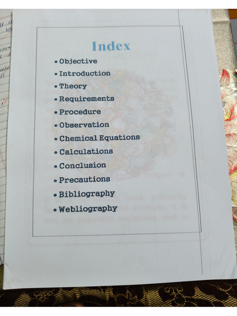 Chemistry Project File | PDF
