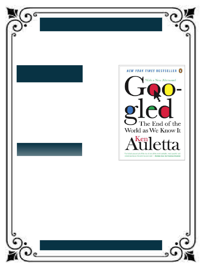 Googled The End of the World As We Know It Ken Auletta ebook updated ...