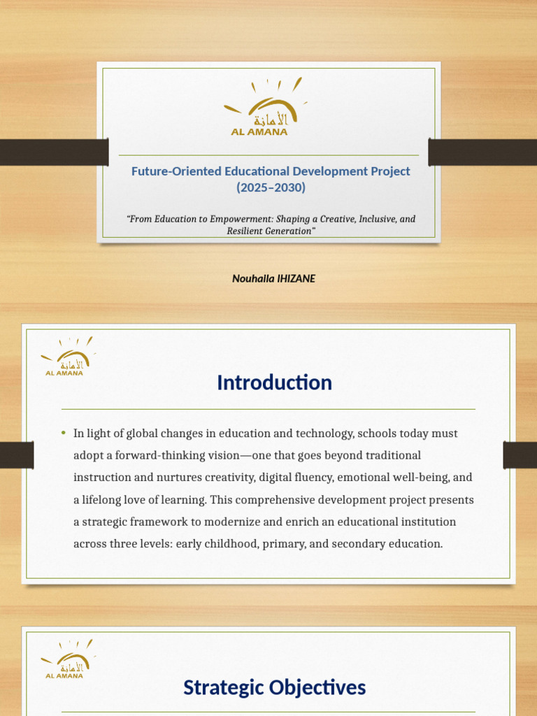 Future-Oriented Educational Development Project (2025–2030) Ang | PDF