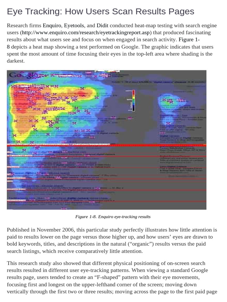 Eye Tracking Insights on SERP Scanning | PDF