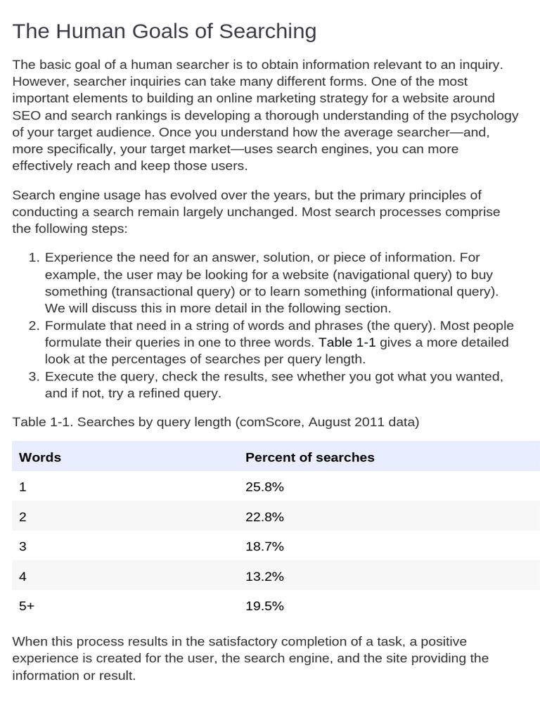 The Human Goals of Searching | PDF | Information Retrieval | Search ...