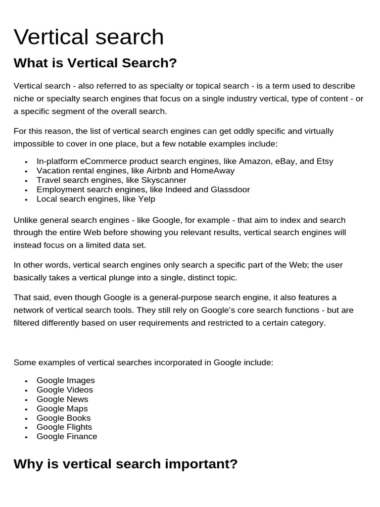 Vertical Search Unit 5 | PDF | Web 2.0 | Internet