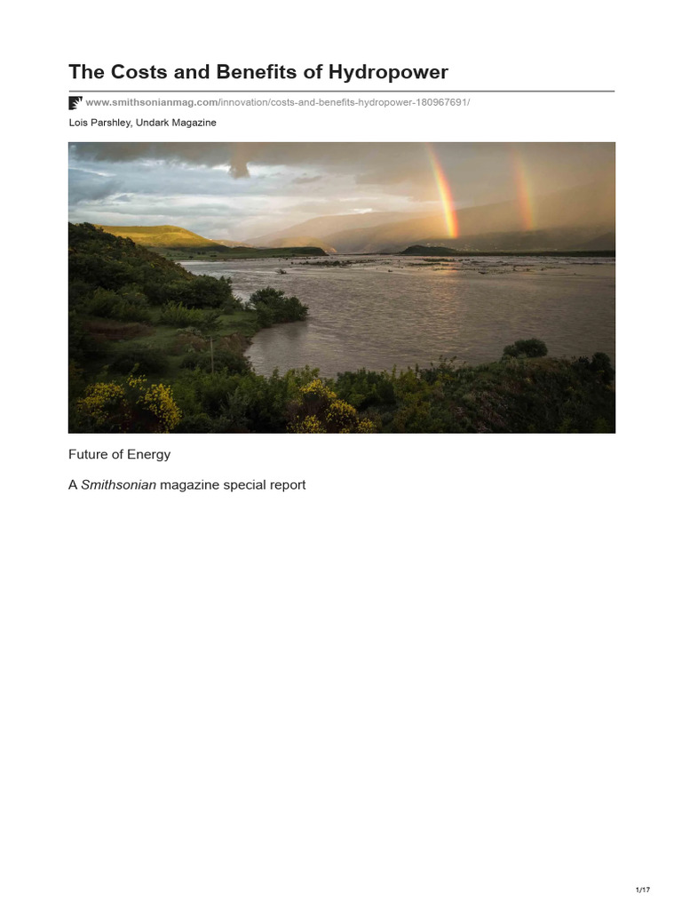 The Costs and Benefits of Hydropower | PDF | Hydroelectricity ...