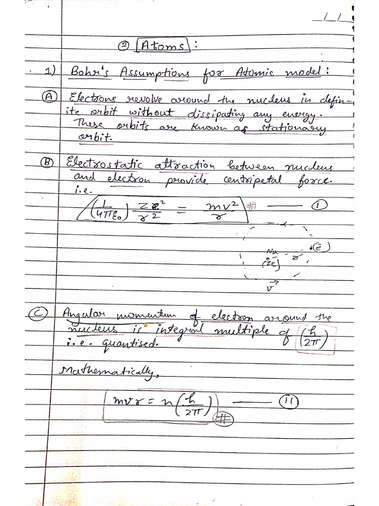 Atoms Class 12 | PDF