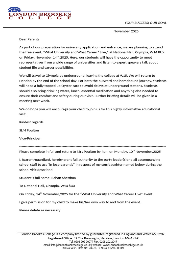 School Trips Letter Final 1 | PDF