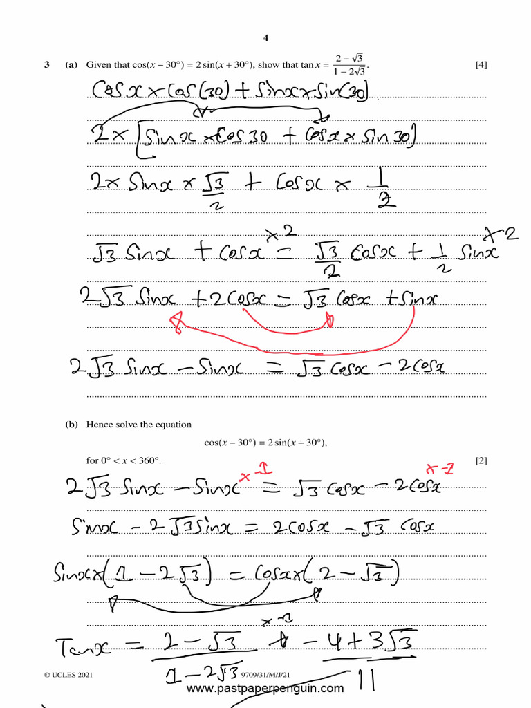 Q Trig Compound and Double Angle 2 | PDF