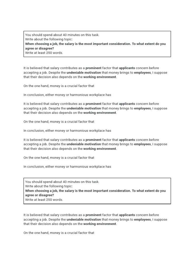 Nhi Võ - 2022_06_30 Writing task 2: For & Against | PDF | Motivation ...