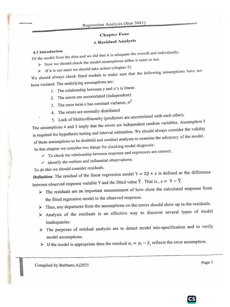 Regression Chapter4 | PDF