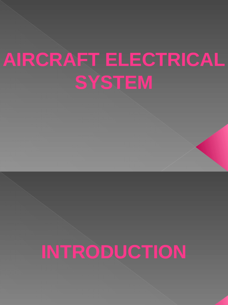 Aircraft Electrical System | PDF | Direct Current | Electric Current