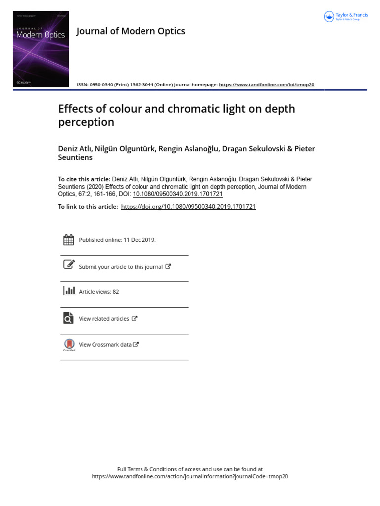 Effects of Colour and Chromatic Light On | PDF | Color | Artistic ...