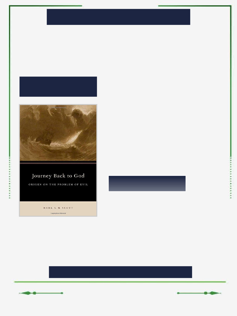 Journey Back to God Origen on the Problem of Evil Mark S.M. Scott ebook ...