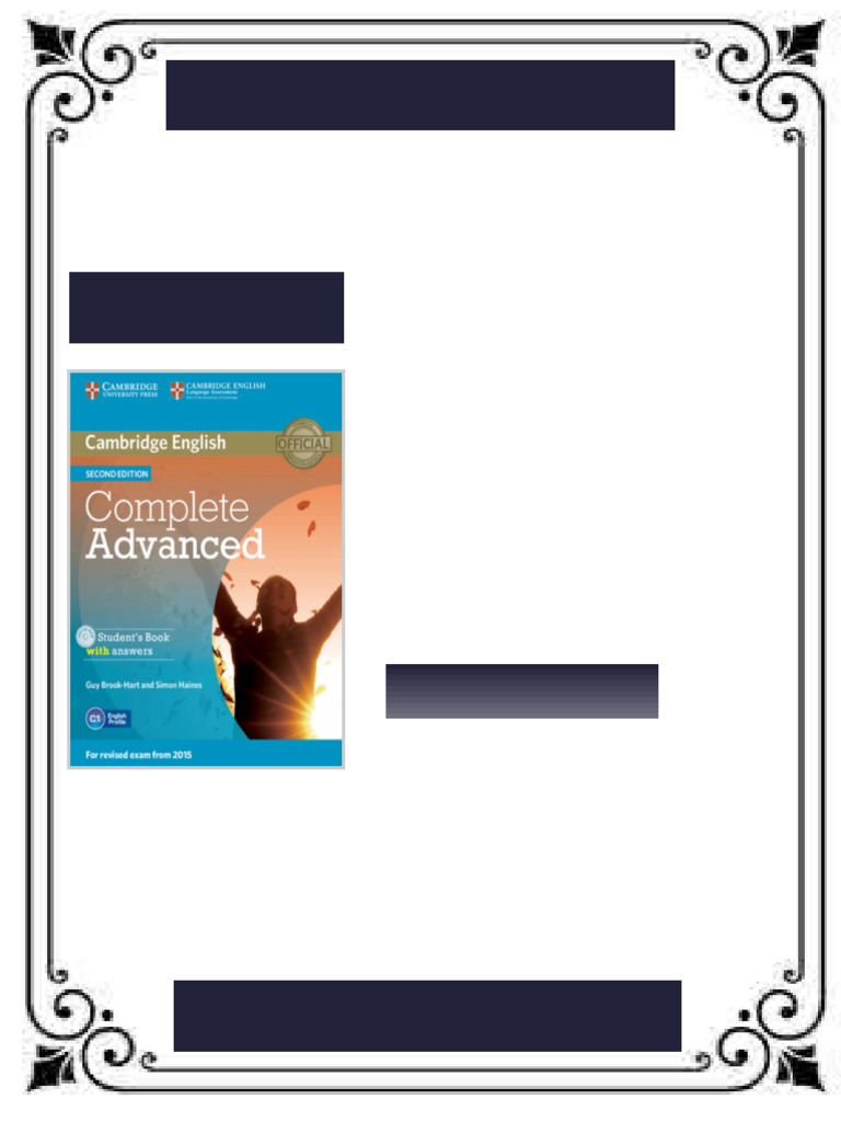 Complete Advanced Student s Book With Answers Cambridge English 2nd ...