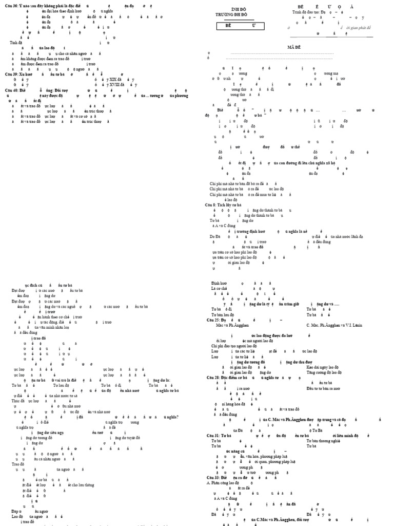 MÔN KINH TẾ CHÍNH TRỊ MAC-LENIN K9 - 12 | PDF