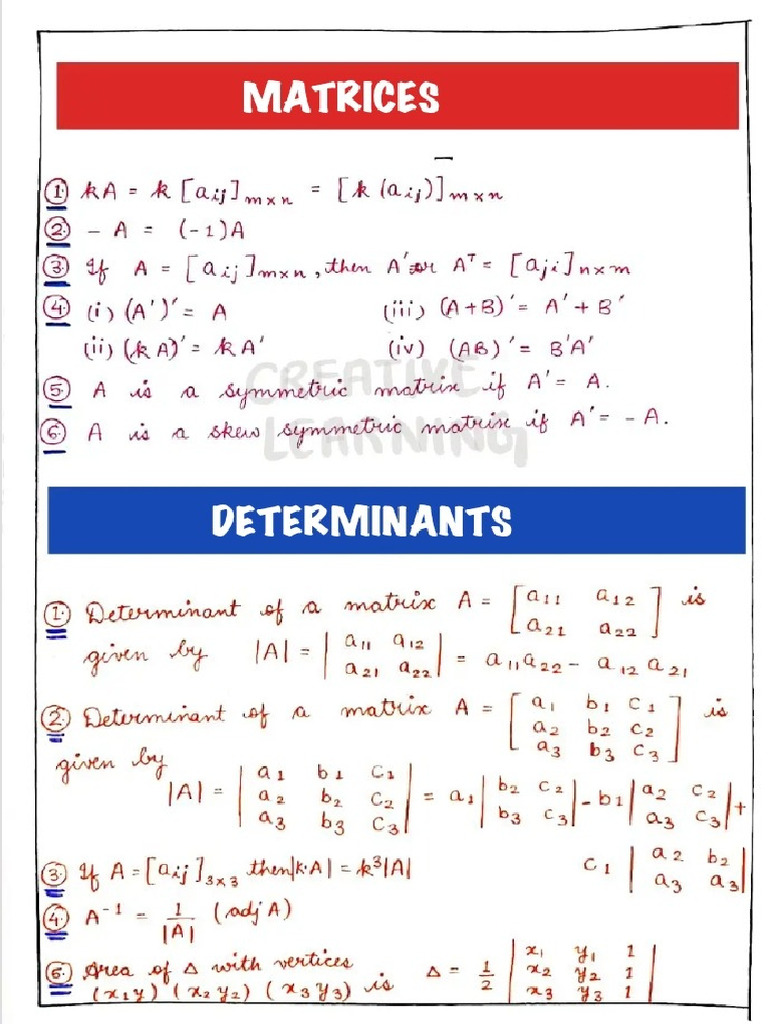 Maths Formula Sheet - 20251109 - 224723 - 0000 | PDF