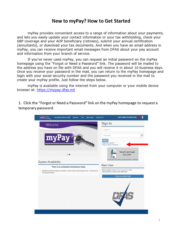MyPay Get Started RA June 2022 | PDF | Password | Computing