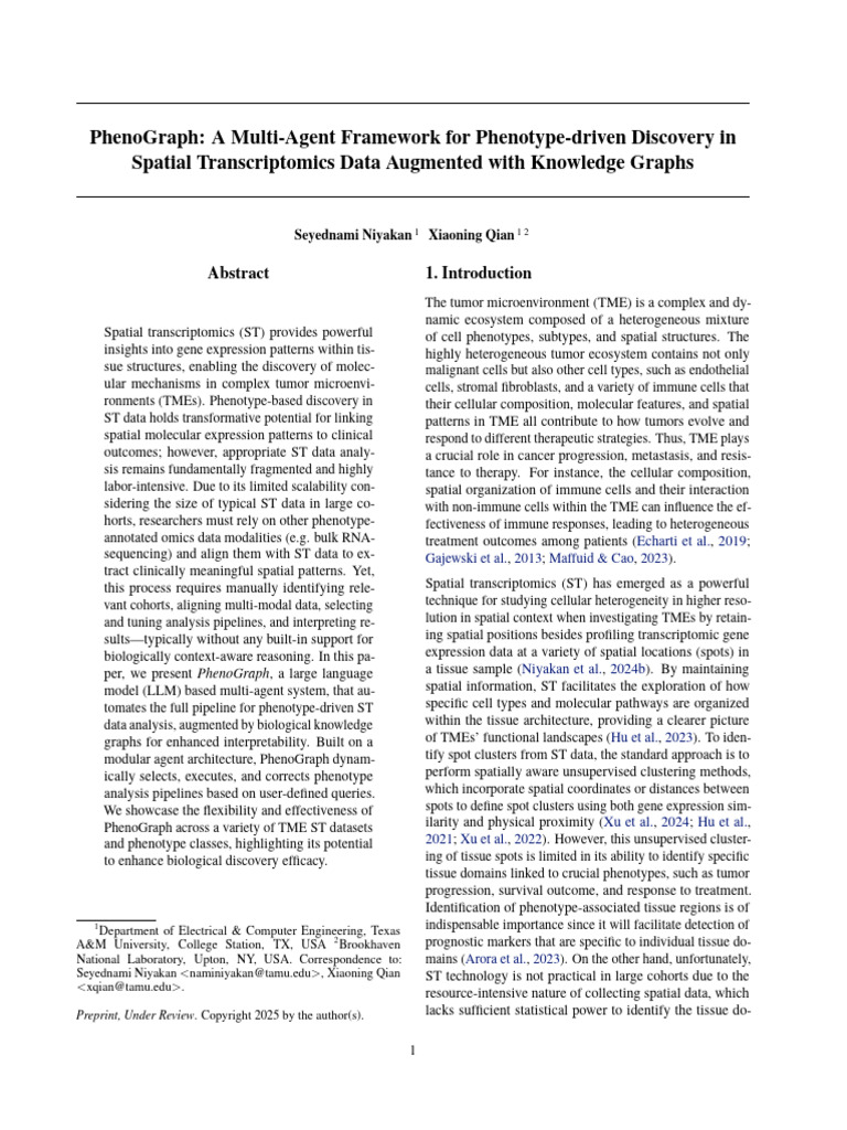 20250406_SpatialAgent_An Autonomous AI Agent for Spatial Biology | PDF ...