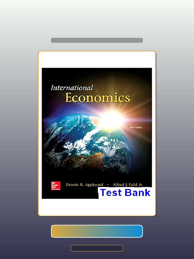 International Economics 9th Edition Appleyard Test Bank | PDF | Science ...