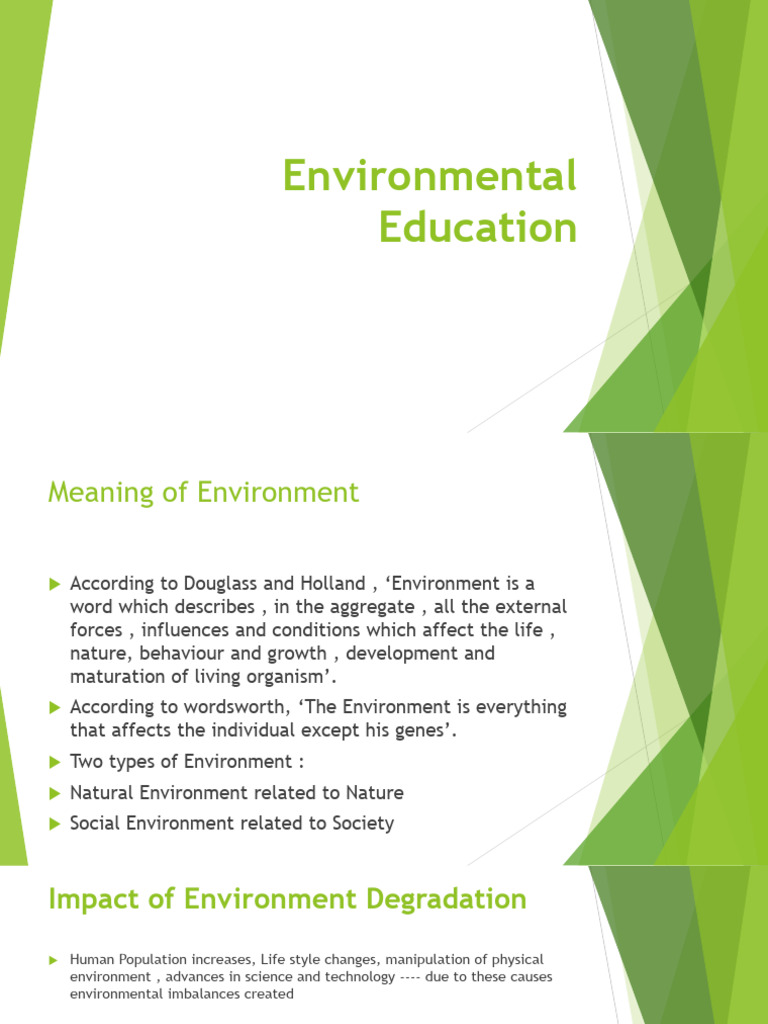 Understanding Environmental Education | PDF | Natural Environment ...