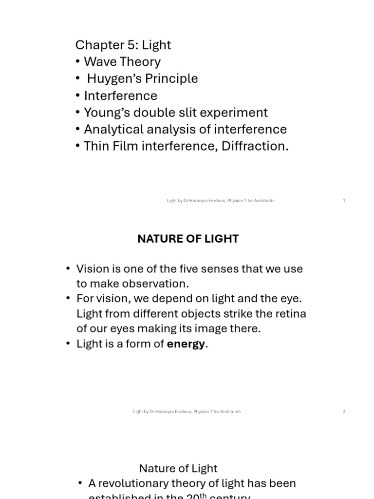 Understanding Light: Theories and Properties | PDF | Electromagnetic ...