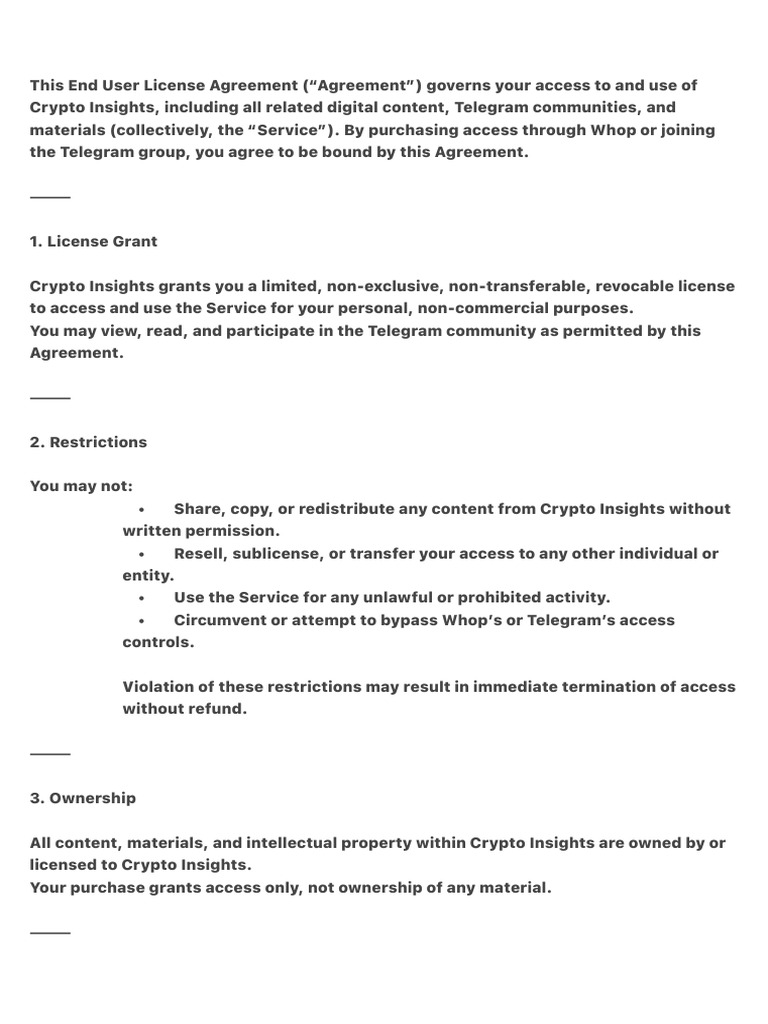 This End User License Agreement (“Agreement”) Governs Your Access… | PDF