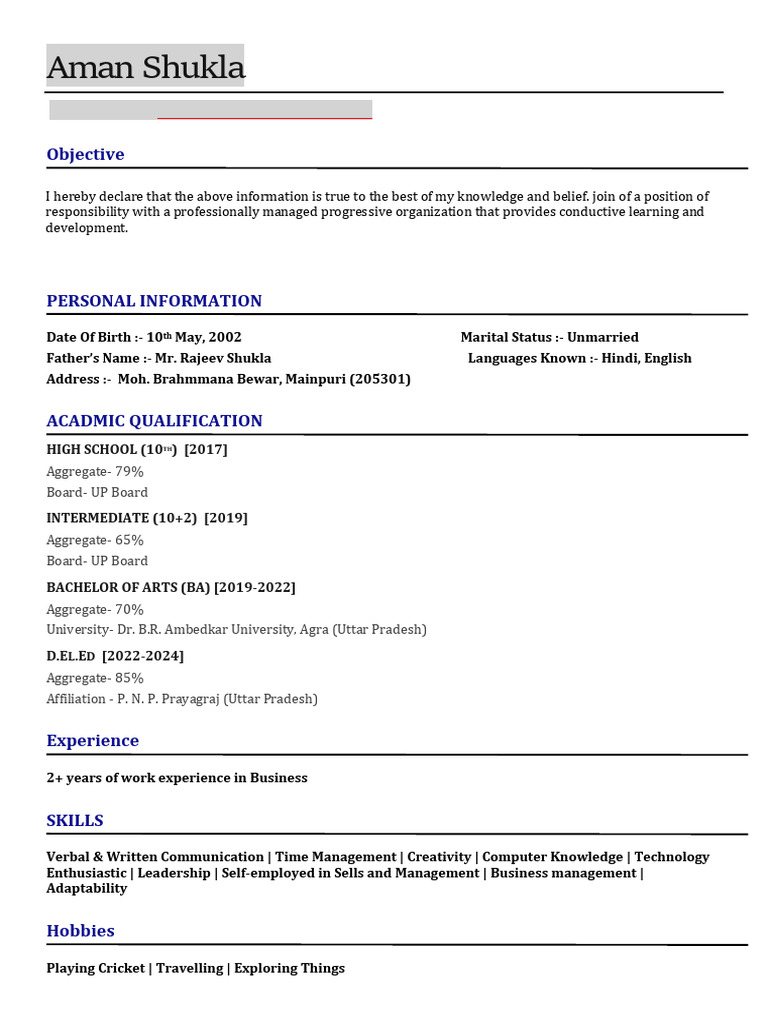 Aman (Resume) | PDF