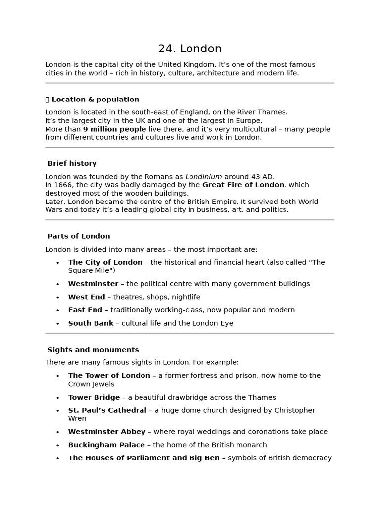 24. London | PDF | London