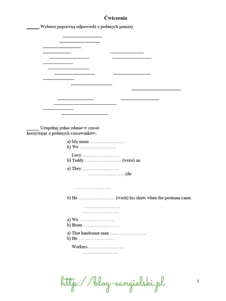 Past-Simple-vs.-Past-Continuous-Ćwiczenia-2_copy | PDF