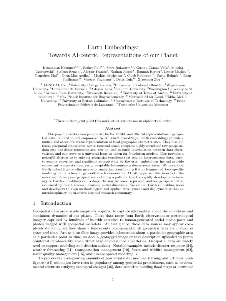 AI-Driven Earth Embeddings Explained | PDF | Geographic Information ...
