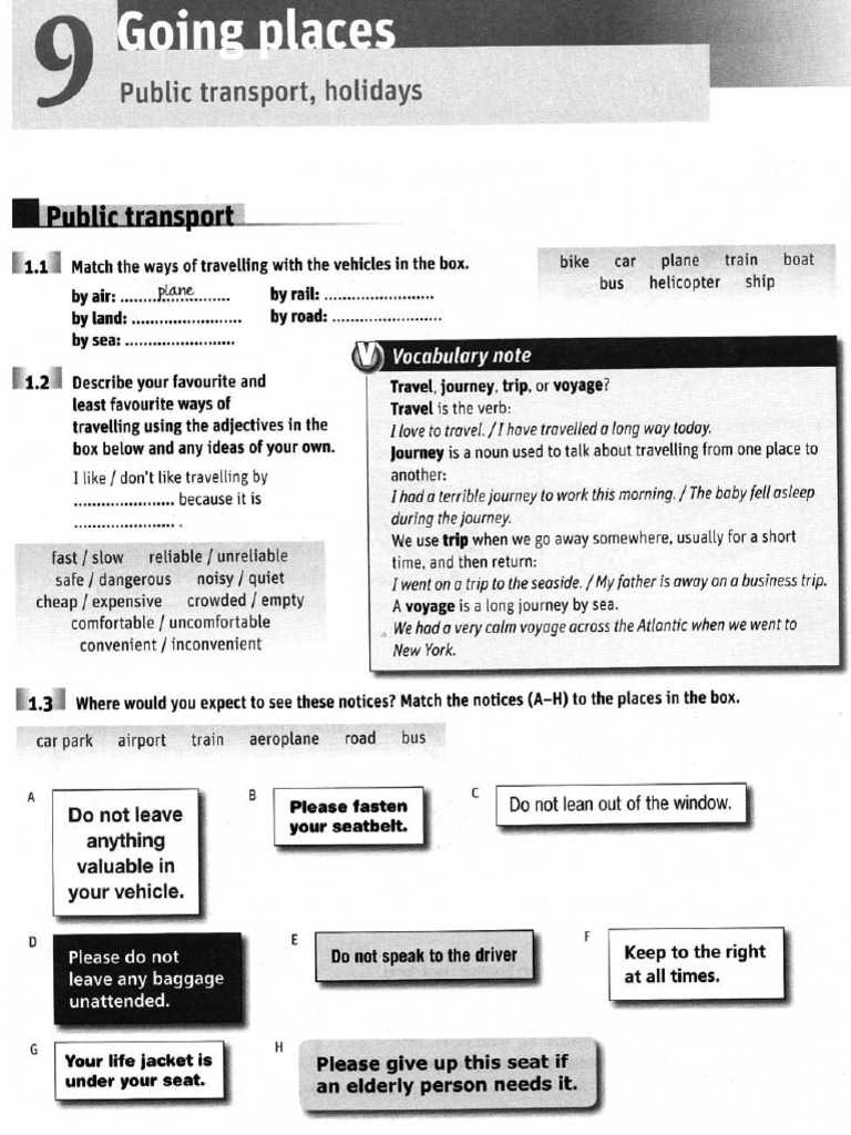 Unit 4 - Public Transport | PDF