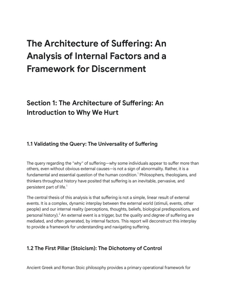 Understanding Suffering_ Internal vs. External | PDF | Psychological ...
