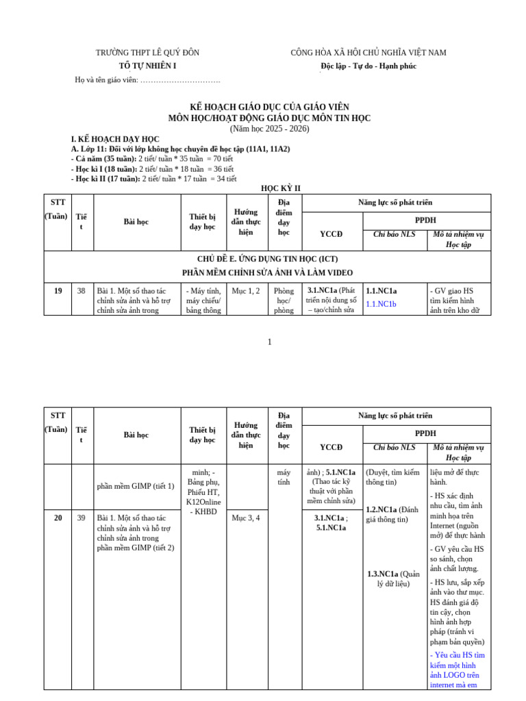 Ke Hoach Giao Duc Gv ChuDe E CanhDieu | PDF